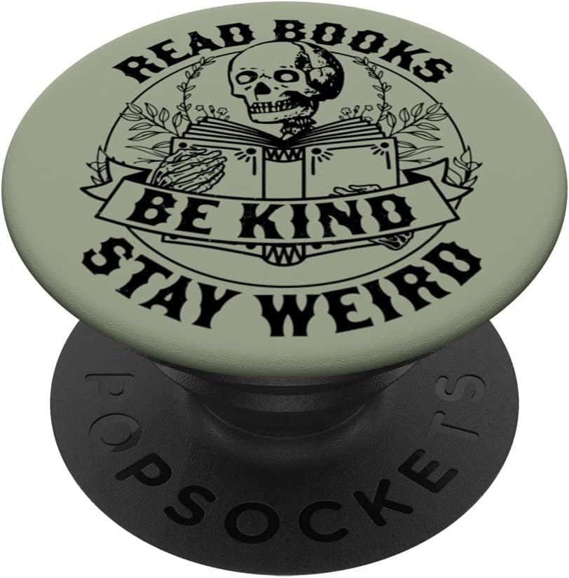 Amazon.com: Read Books Be Kind Stay Weird Skeleton Reading Book Bookish ...