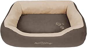Amazon.com : Red Dingo Dark Brown/Light Brown Pet Bed, Donut, Large ...