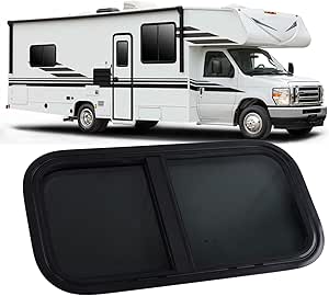 Oreilet RV Exit Window, 600x300mm Aluminum Alloy Vertical Horizontal ...