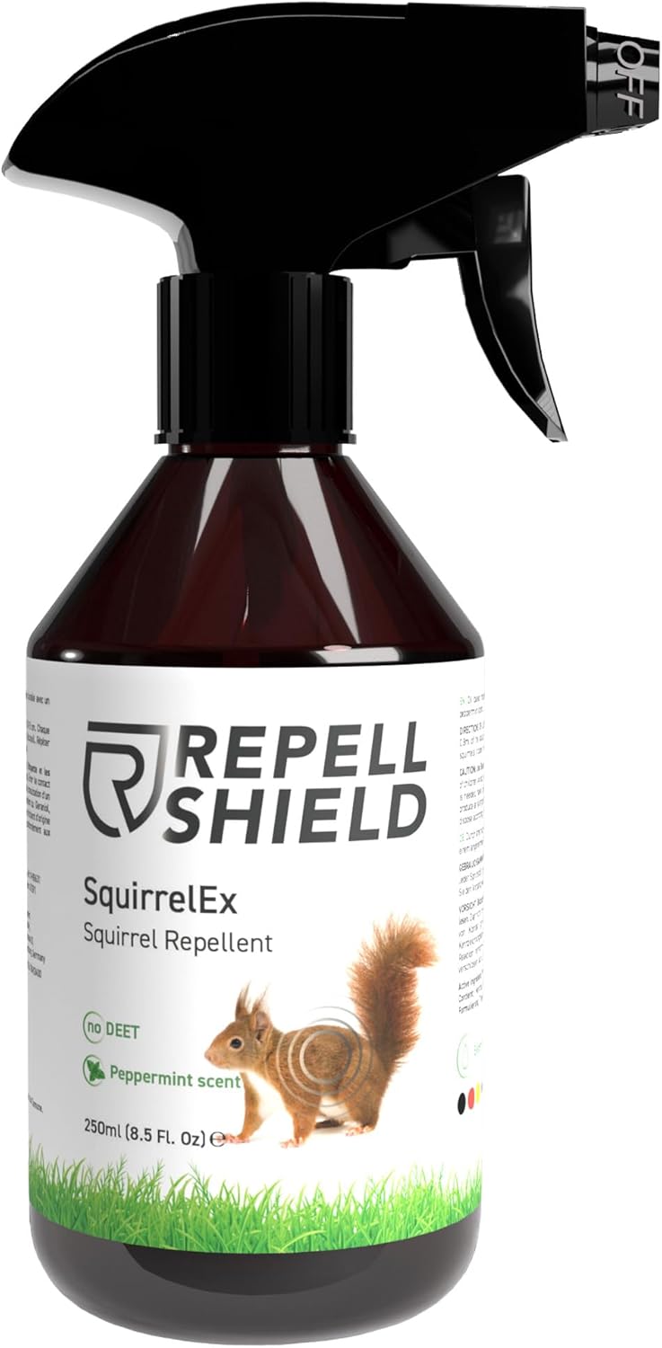 RepellShield Squirrel Repellent Spray & Squirrel Deterrent - 250ml ...