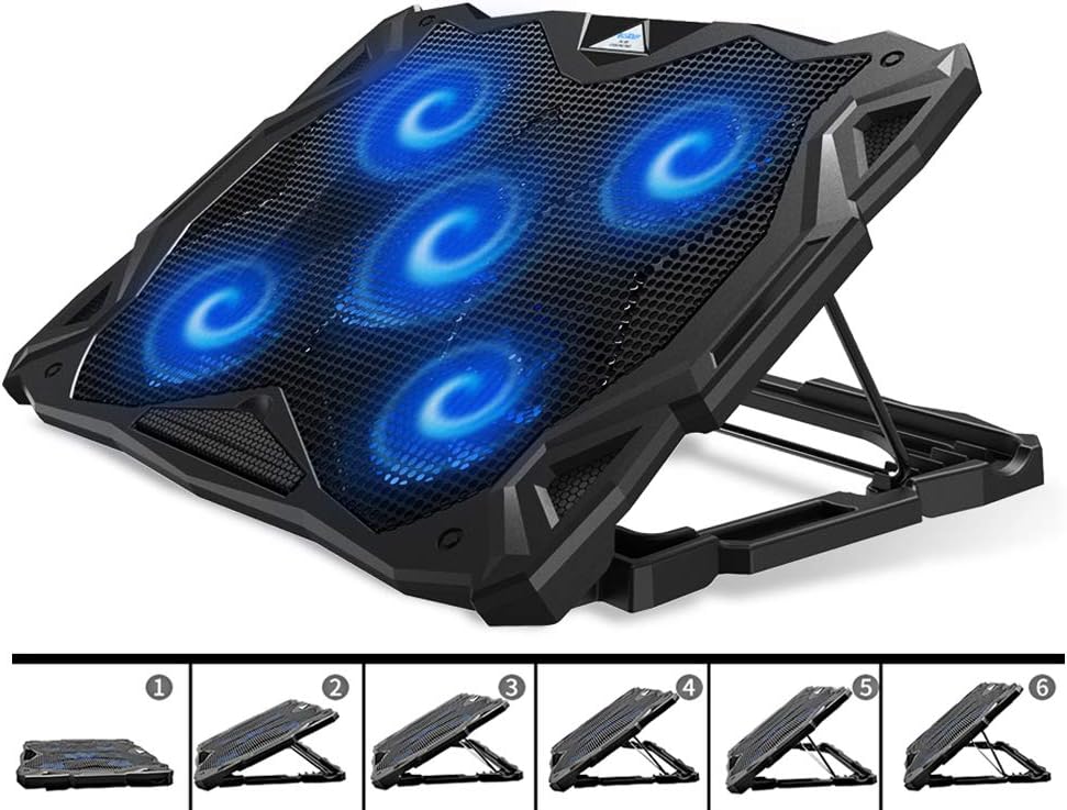 Amazon.com: PCCOOLER Laptop Cooling Pad, Portable Laptop Stand with 6 ...