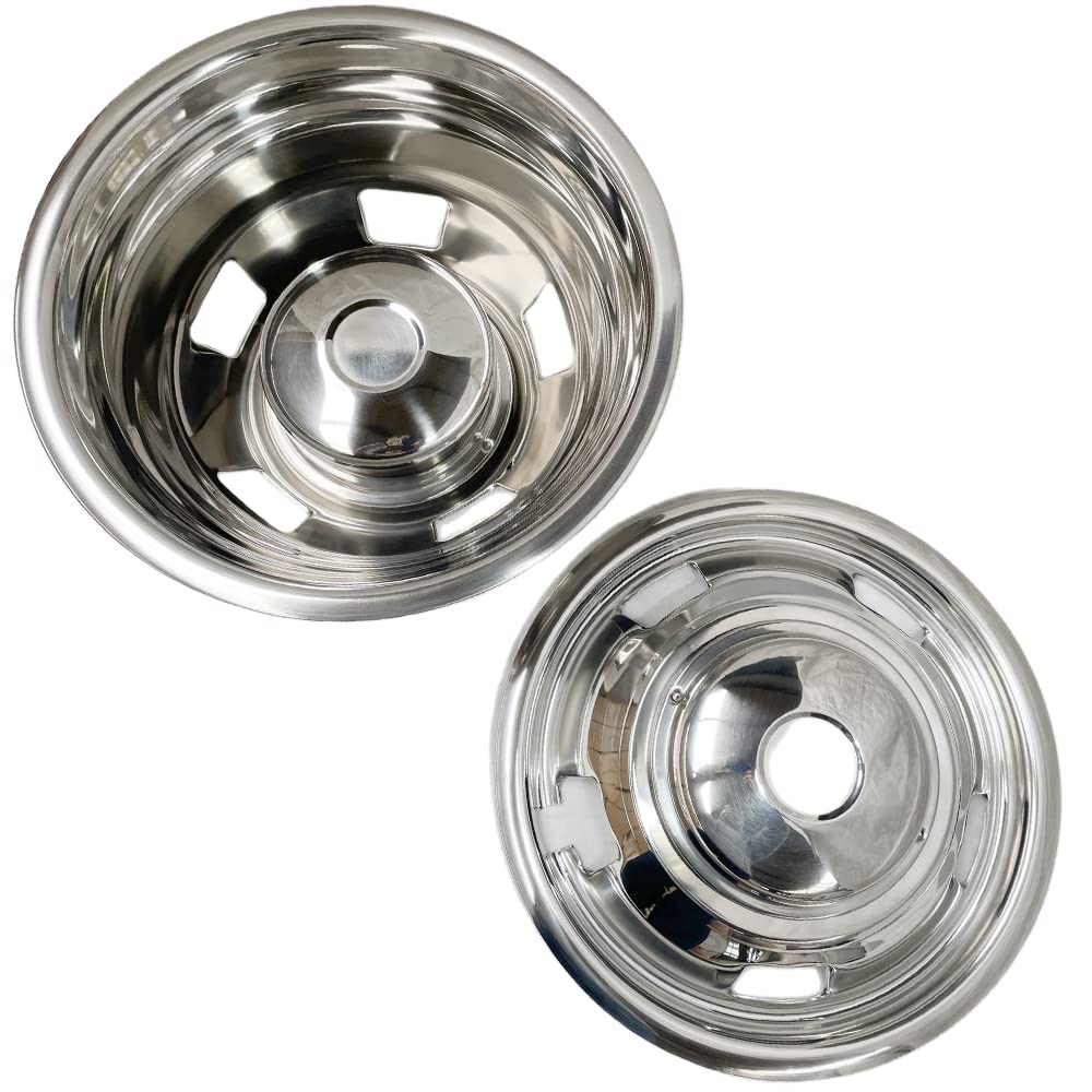 Puermto 4pcs 17 Protective Polished Stainless Steel Dually Wheel ...