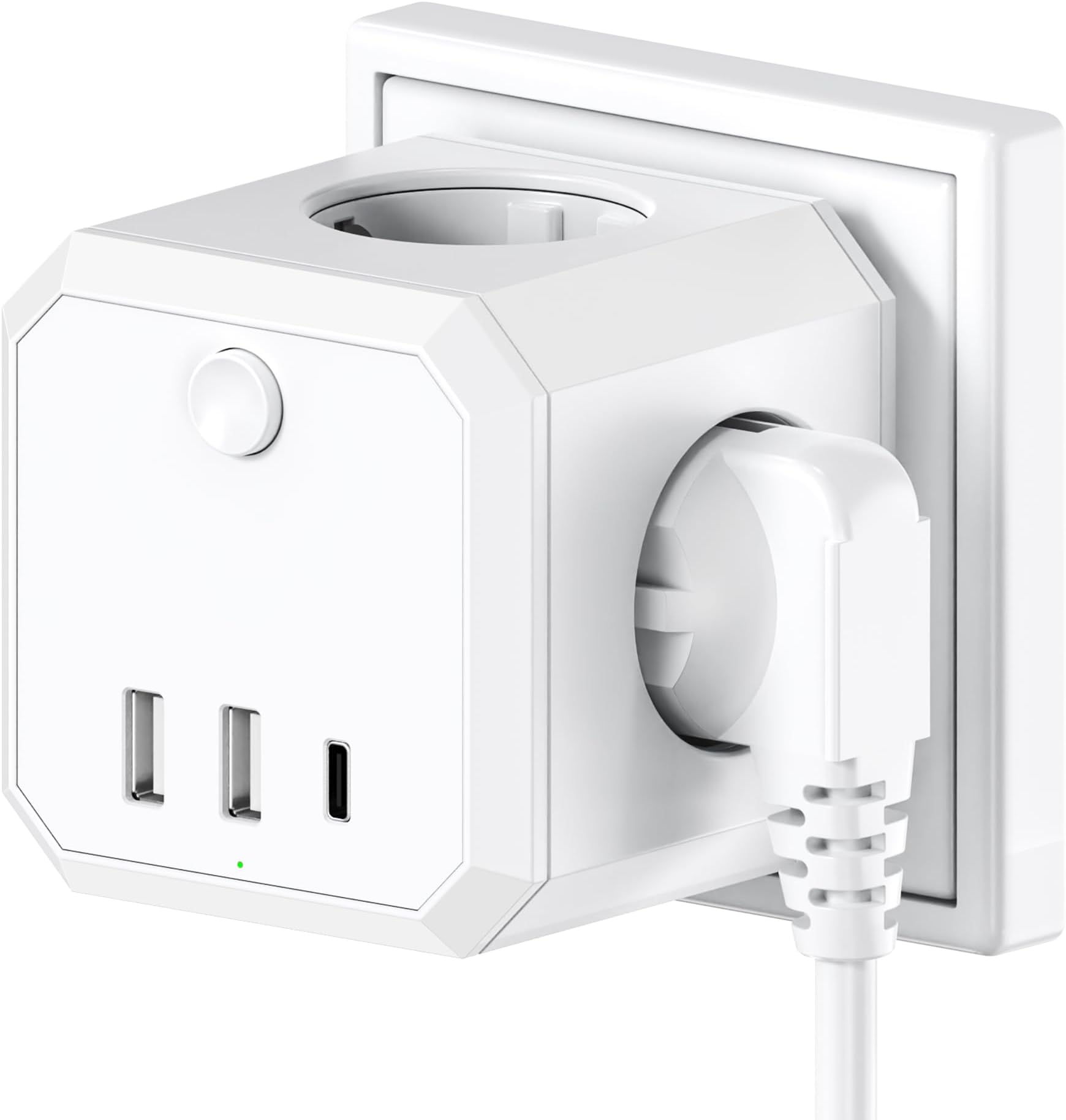 Cube Multiprise USB Secteur,7 en 1 Bloc Multiprises USB avec ...