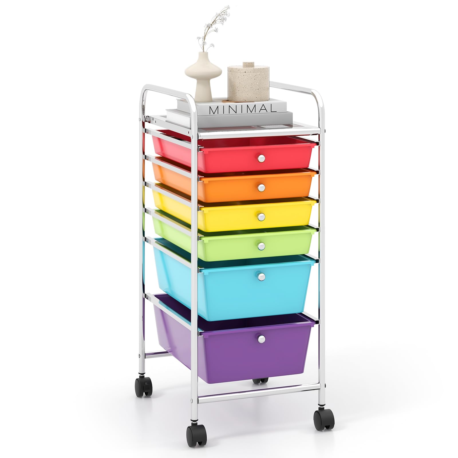 Amazon.com: RELAX4LIFE 6-Drawer Rolling Storage Cart - Classroom ...