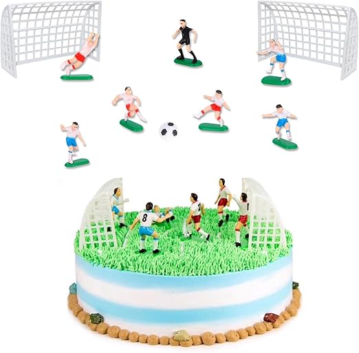 9 Pcs Football Cake Topper, Football Cake Toppers, Football Cake ...
