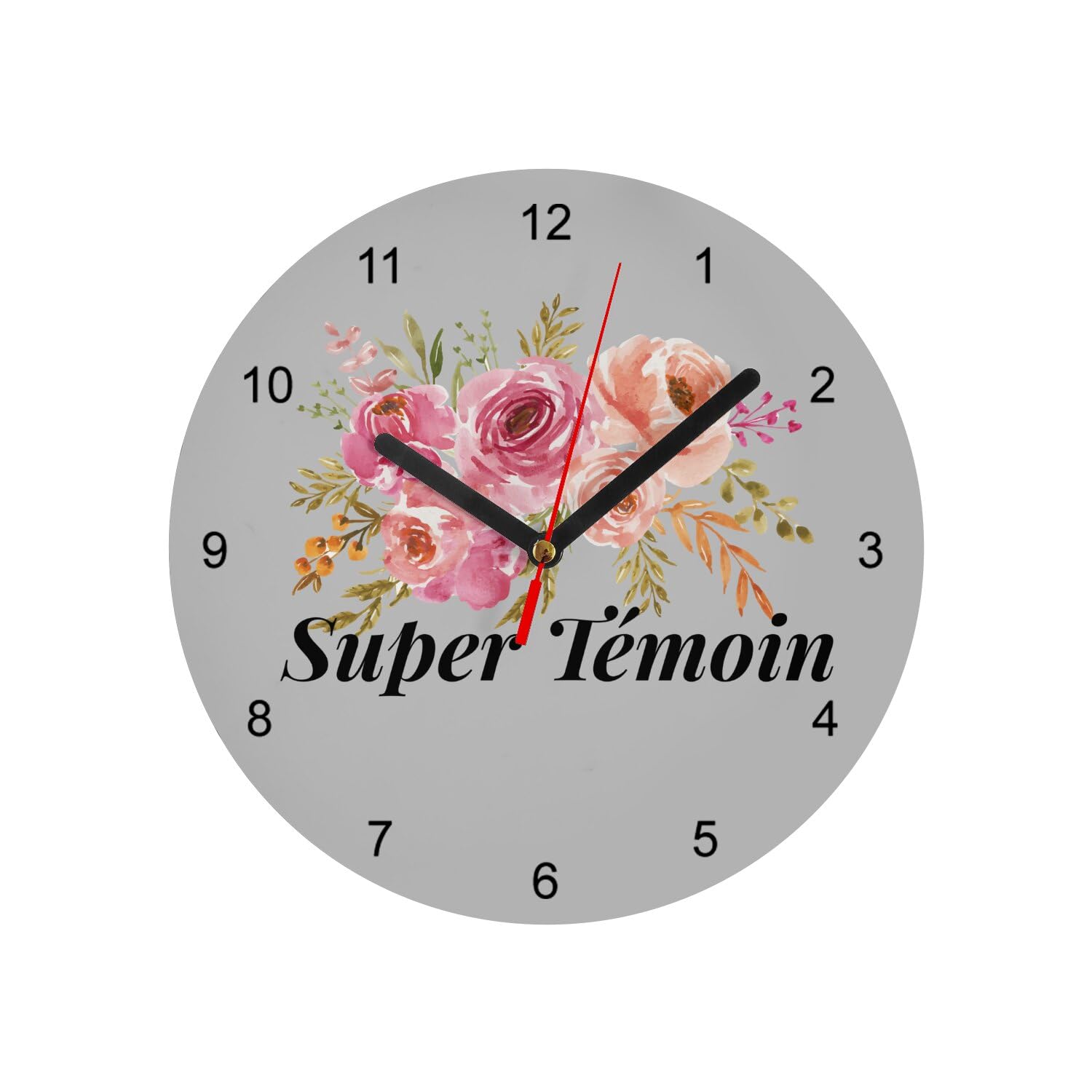 Fabulous Glass Wall Clock – Super Witness Wedding Bridal Bouquet ...