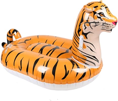 Amazon.com: Portable Tiger Shape Swimming Ring, Inflatable Pool Float ...