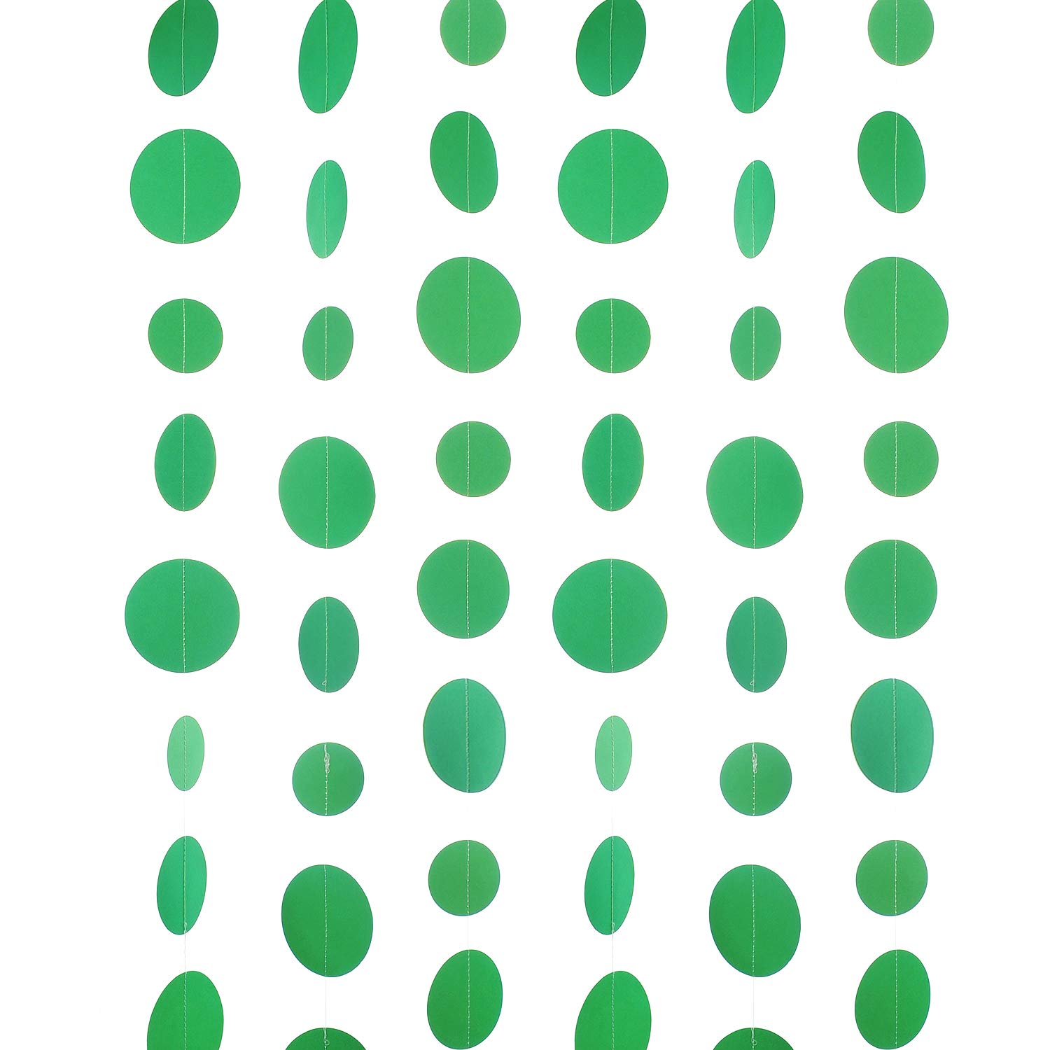 Amazon.com: Green Paper Garland Circle Dot Party Banner Streamer ...