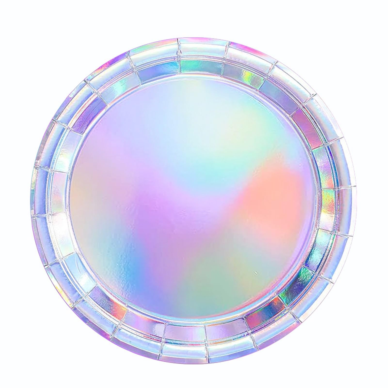 Amazon.com: MaitianGuyou Iridescent Paper Plates Holographic Laser ...