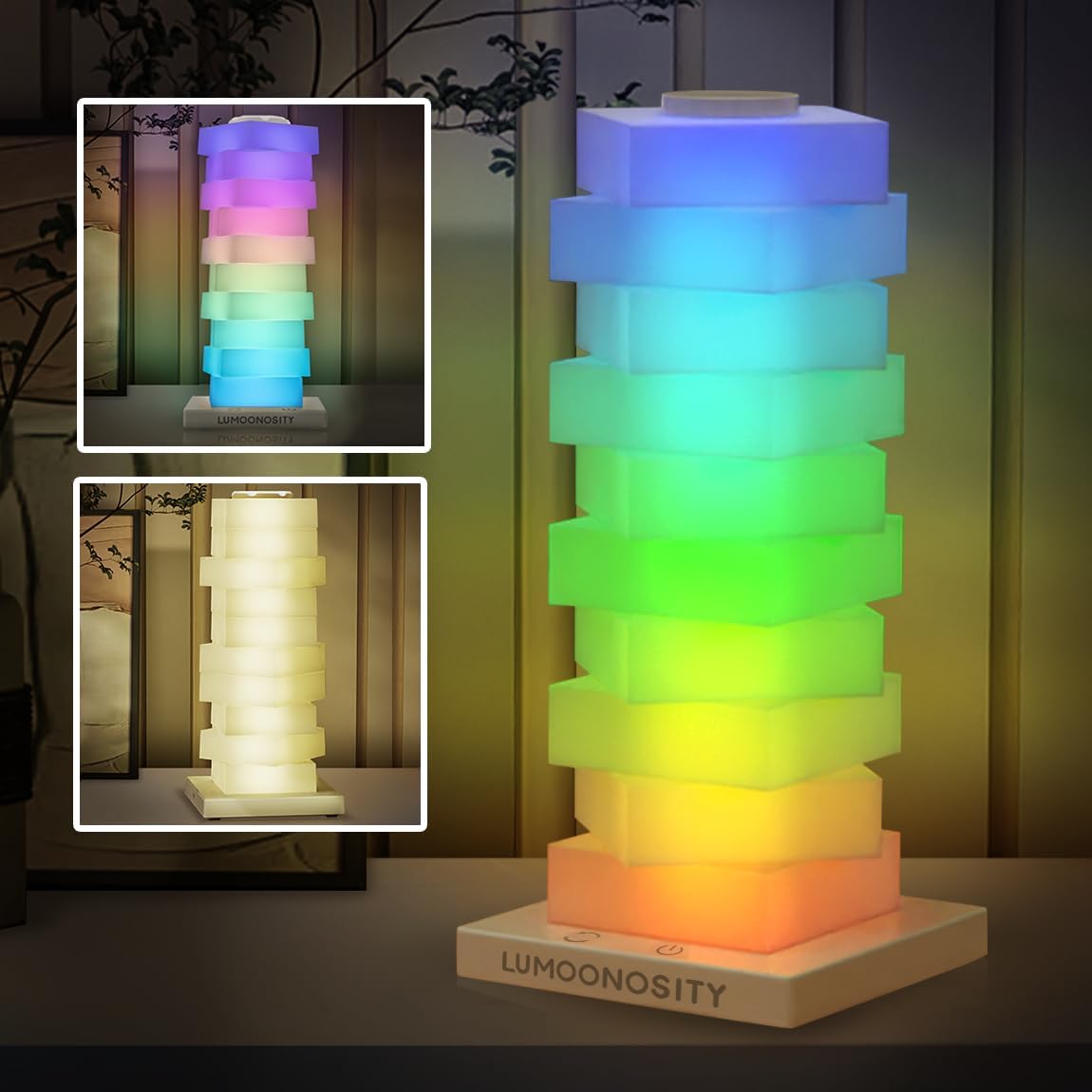 Lumoonosity Cube Lamp - RGB Dream Color Cube Lights for Game Room ...