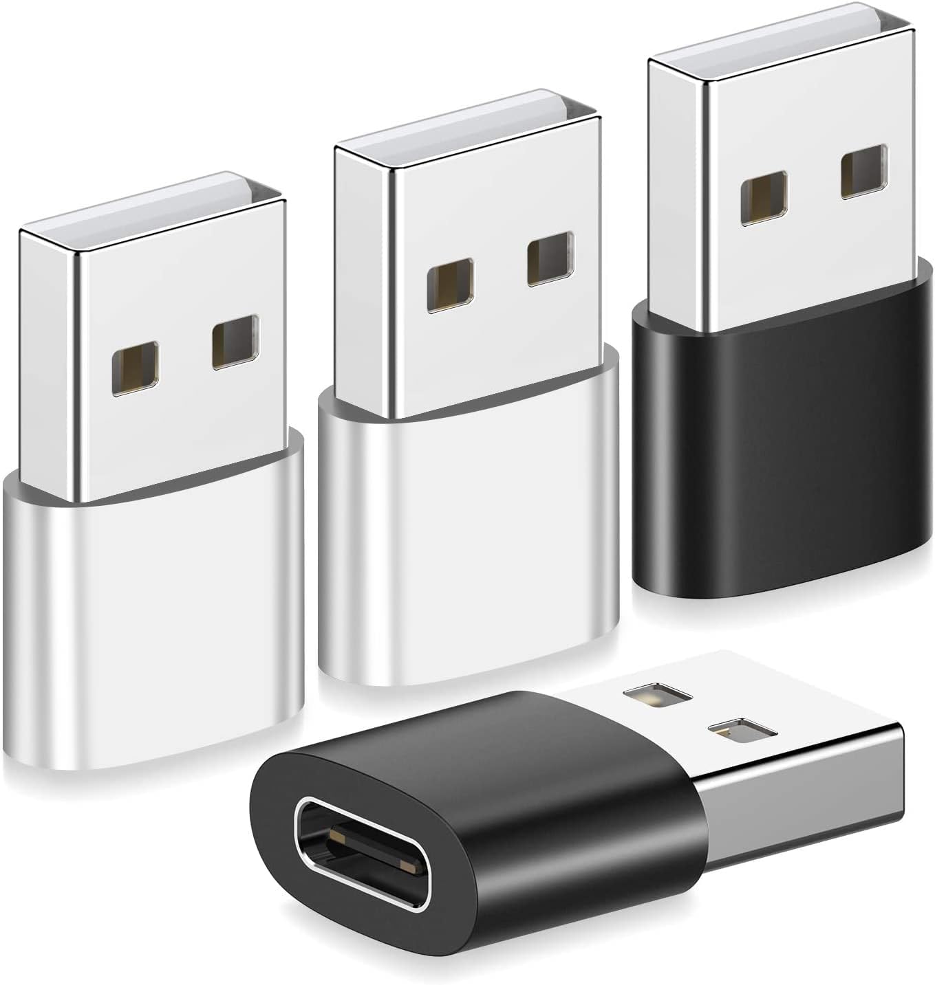 USB C to USB Adapter,USB C Female to USB Male Adapter[ 4 Pack] USB-C ...