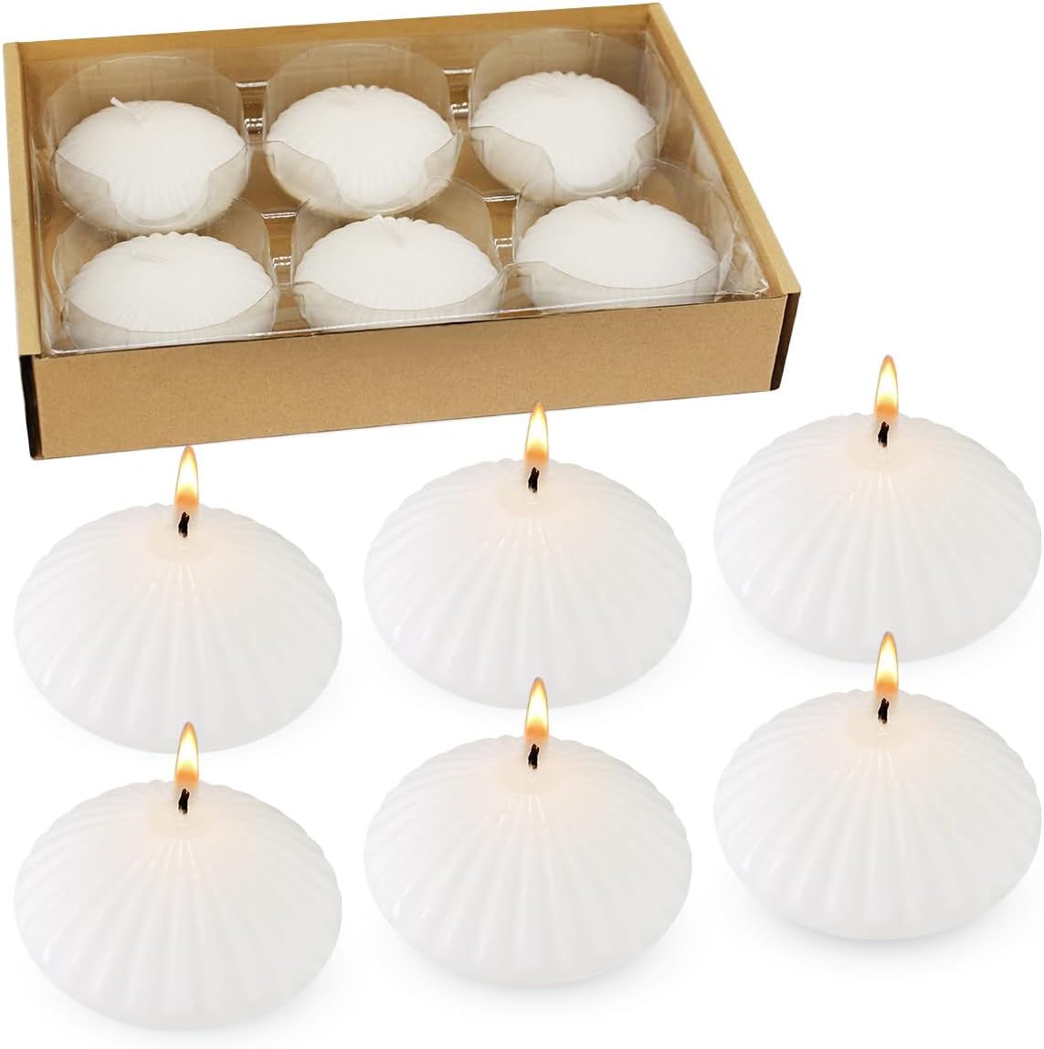 Amazon.com: Zest Candle 12-Piece Floating Candles, 1.75-Inch, Clear Gel ...