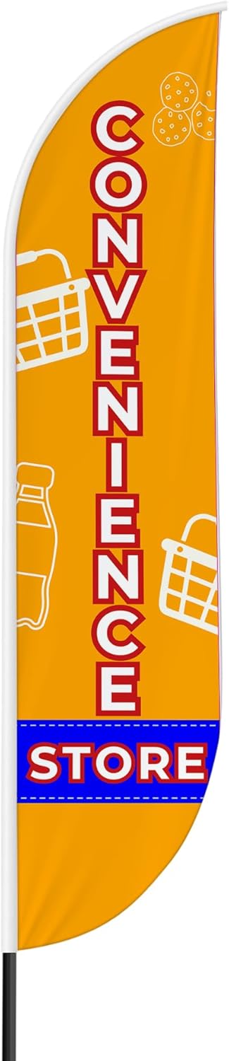 Amazon.com: Convenience Store Sign feather flag Outdoor by Mavis ...