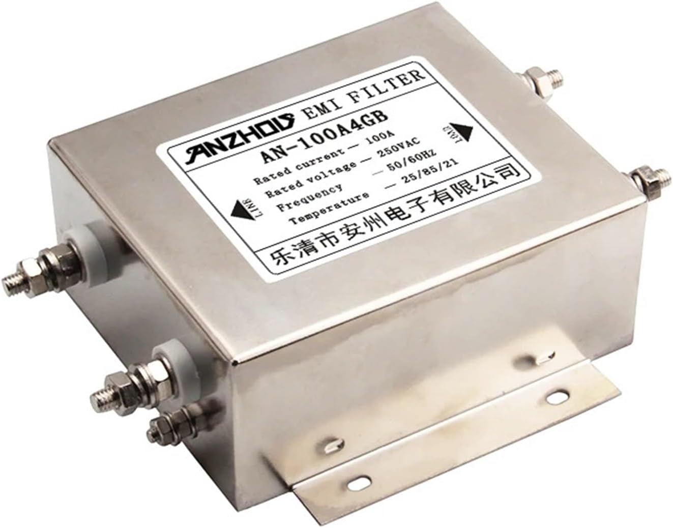 Amazon.com: KDNHVRQY EMI Filter 80A100A Single-Phase Power Filter AN ...