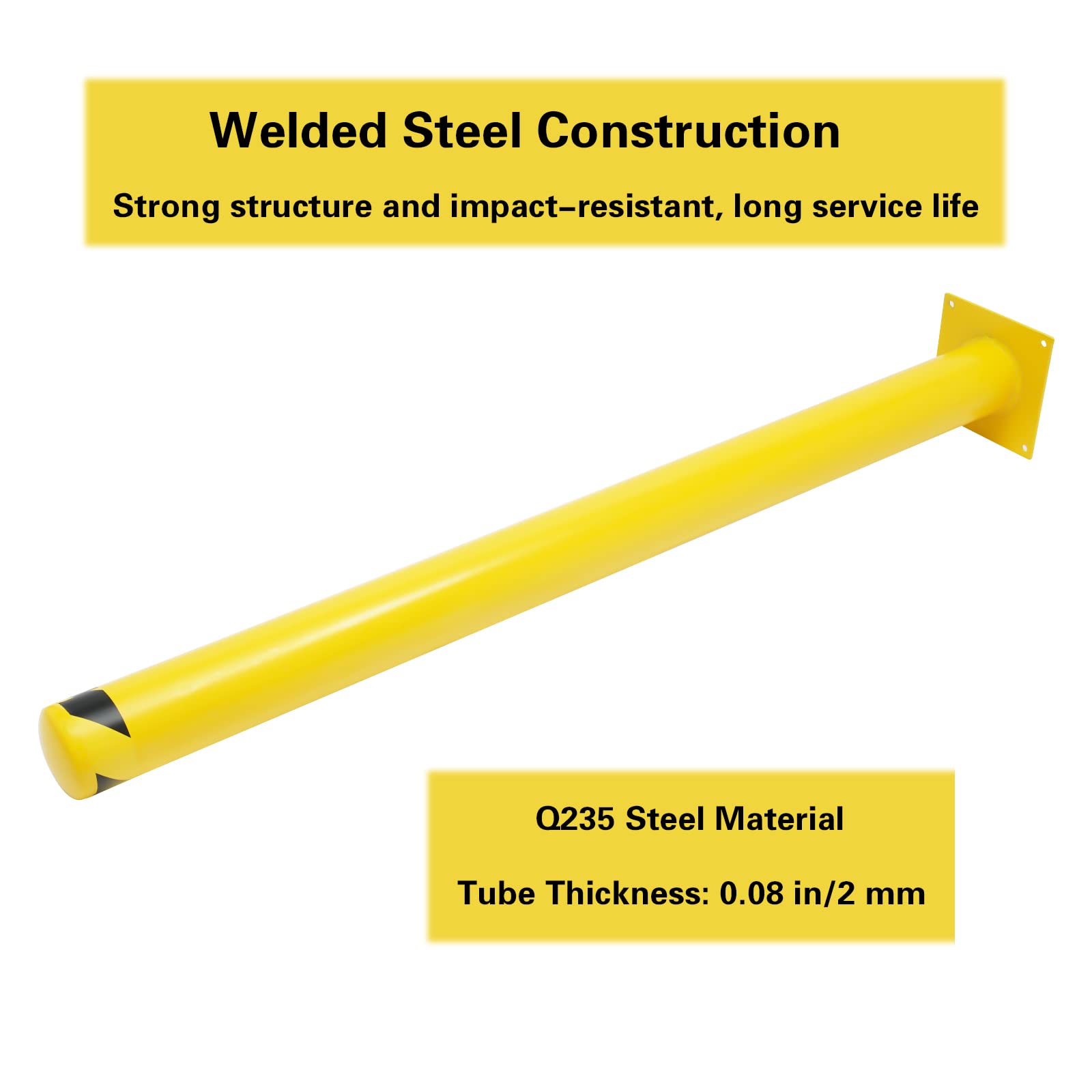 Snapklik.com : Safety Bollard, 60 In Height Bollard Post, 4.5 In ...