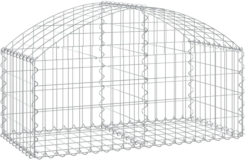 Amazon.com : vidaXL Arched Gabion Basket of Galvanized Iron - Sturdy ...