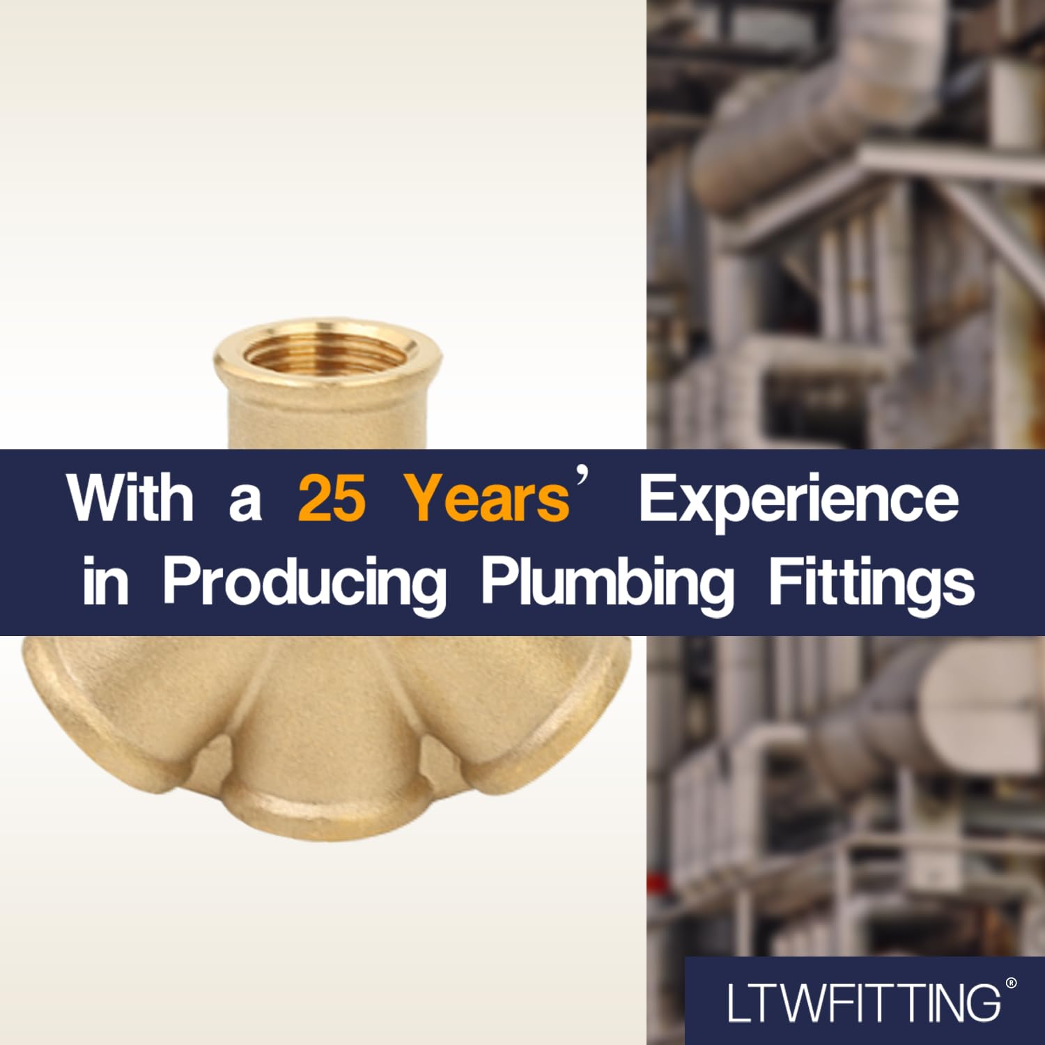 Snapklik.com : LTWFITTING Brass Pipe Female 4 Way Y Cross Fitting 1/2 ...
