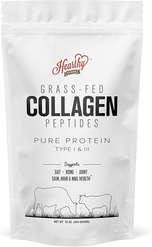 Amazon.com: HEARTHY FOODS Collagen Powder - 18g Protein - Pure Halal ...