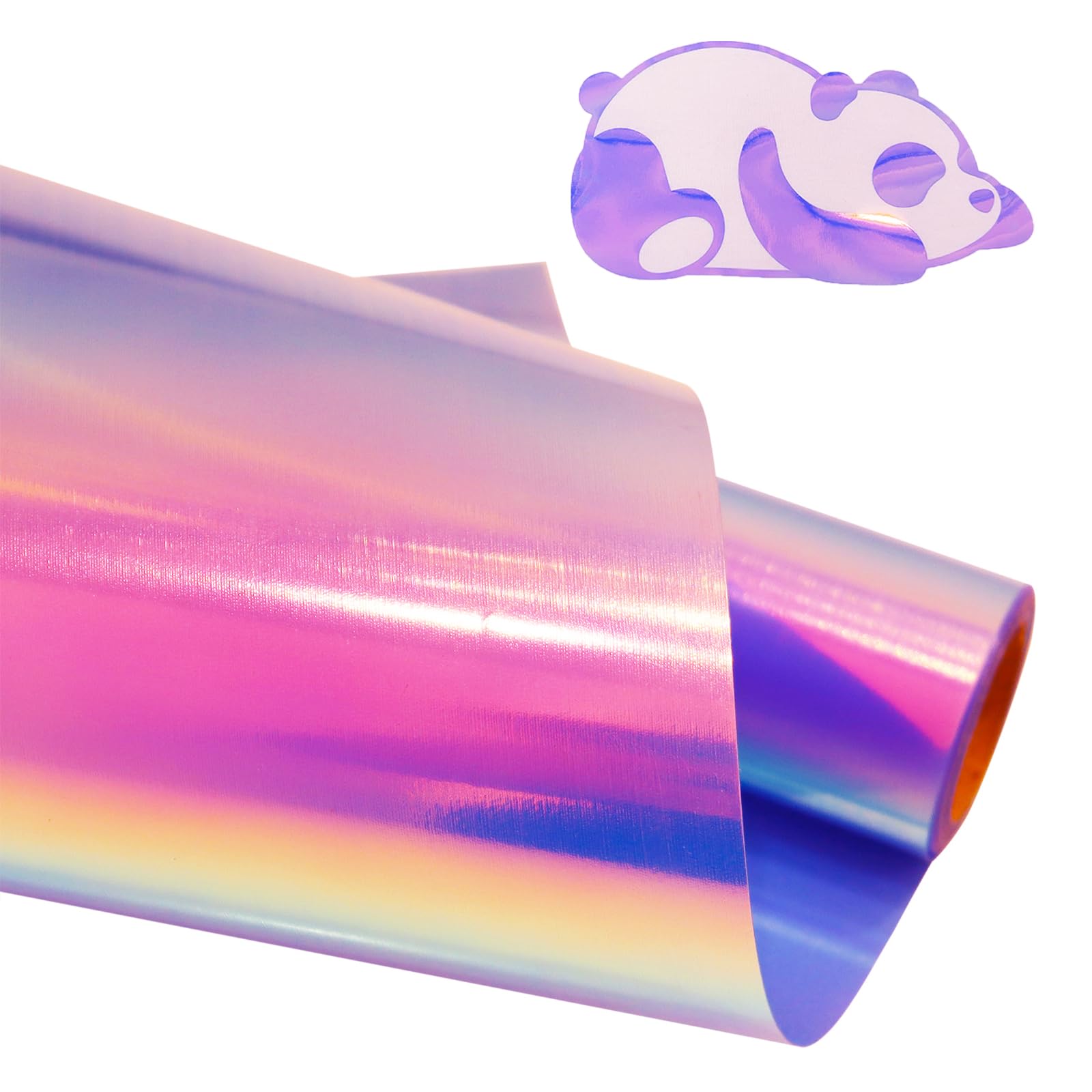 Amazon.com: Holographic Heat Transfer Vinyl 10.5IN x 6FT Rainbow HTV ...