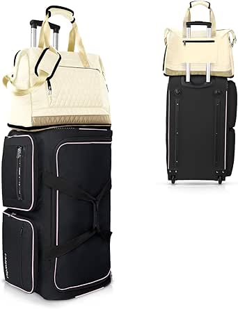 Amazon.com | 2-Piece Dance Kits - 28" Wheeled Dance Bag+ Expandable ...