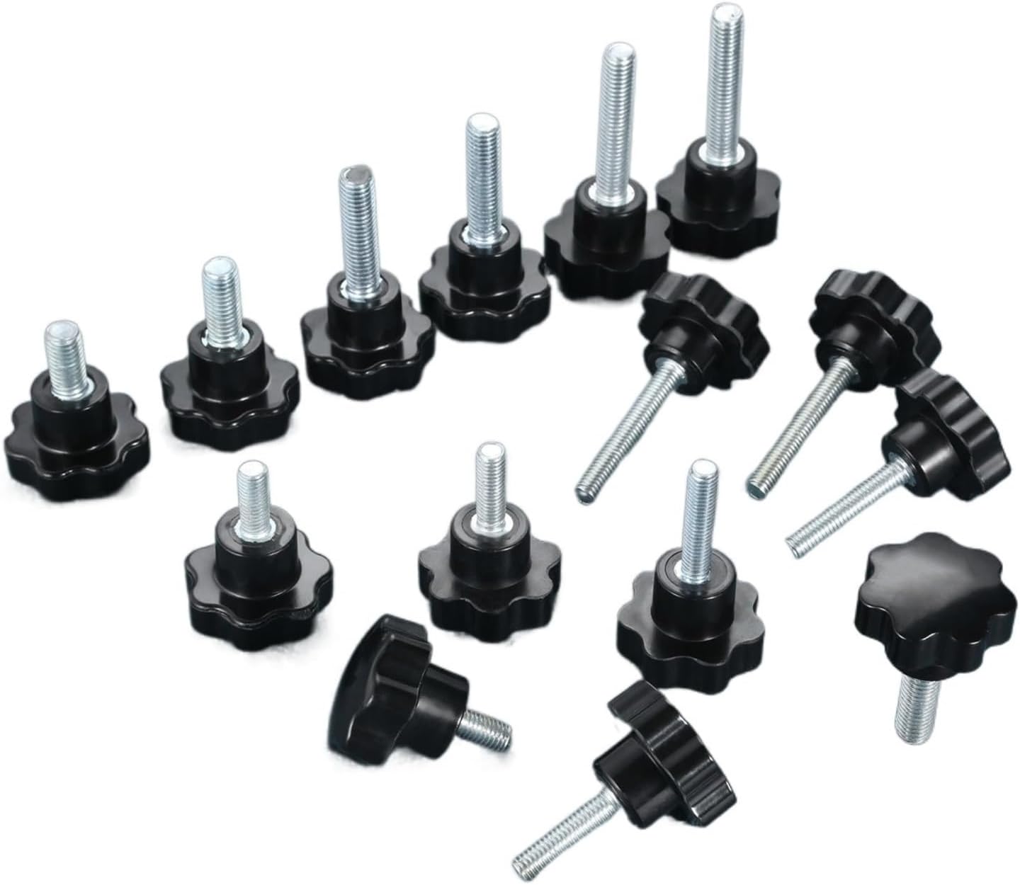 Amazon.com: 2pcs Clamping Knobs Thread Star Nuts Screw Bolt Dia. 38mm ...