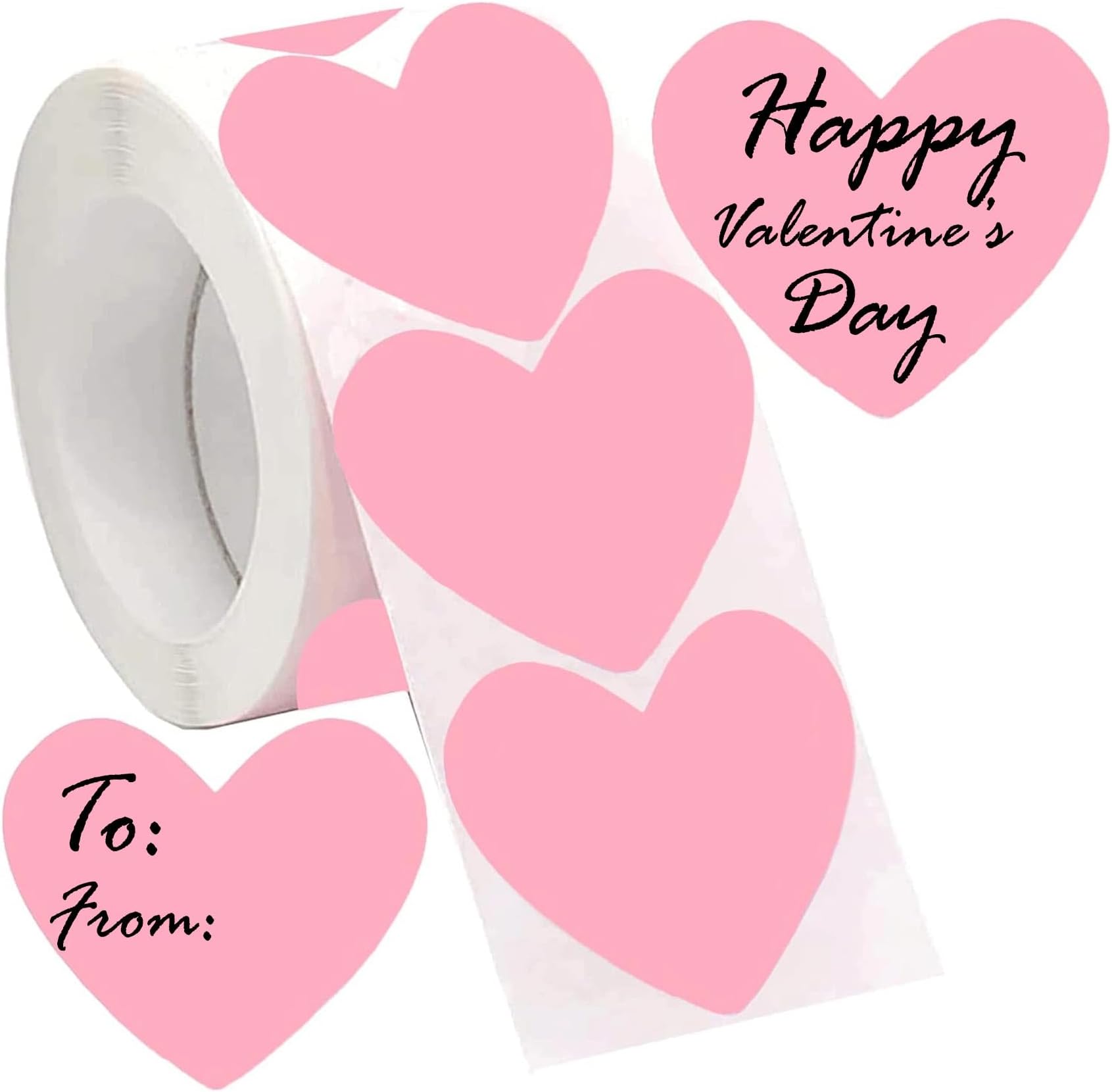 Amazon.com : Hybsk 500pcs Red Heart Shaped Stickers 1.5 inch Labels for ...