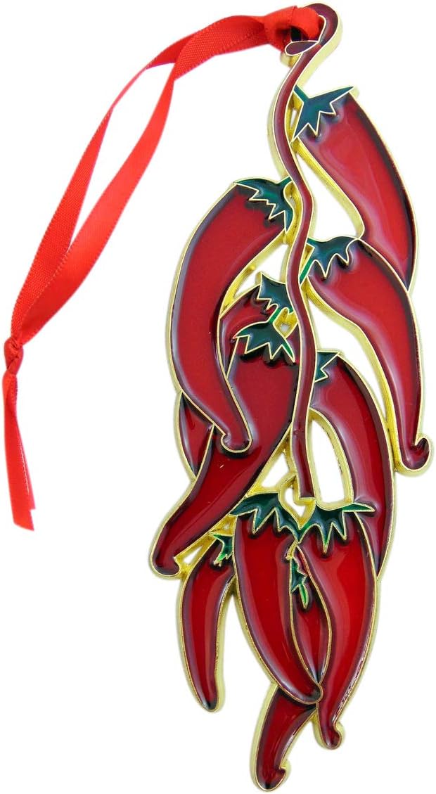 Amazon.com: Red Chili Peppers Christmas Ornament Decoration, 7 1/4 Inch ...