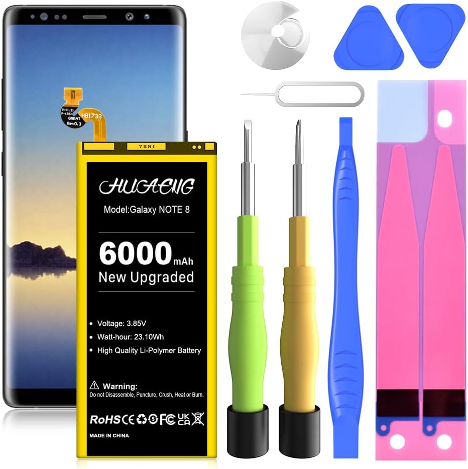 Amazon.com: BEBAT Replacement Battery for Samsung Galaxy Note 8,5150mAh ...