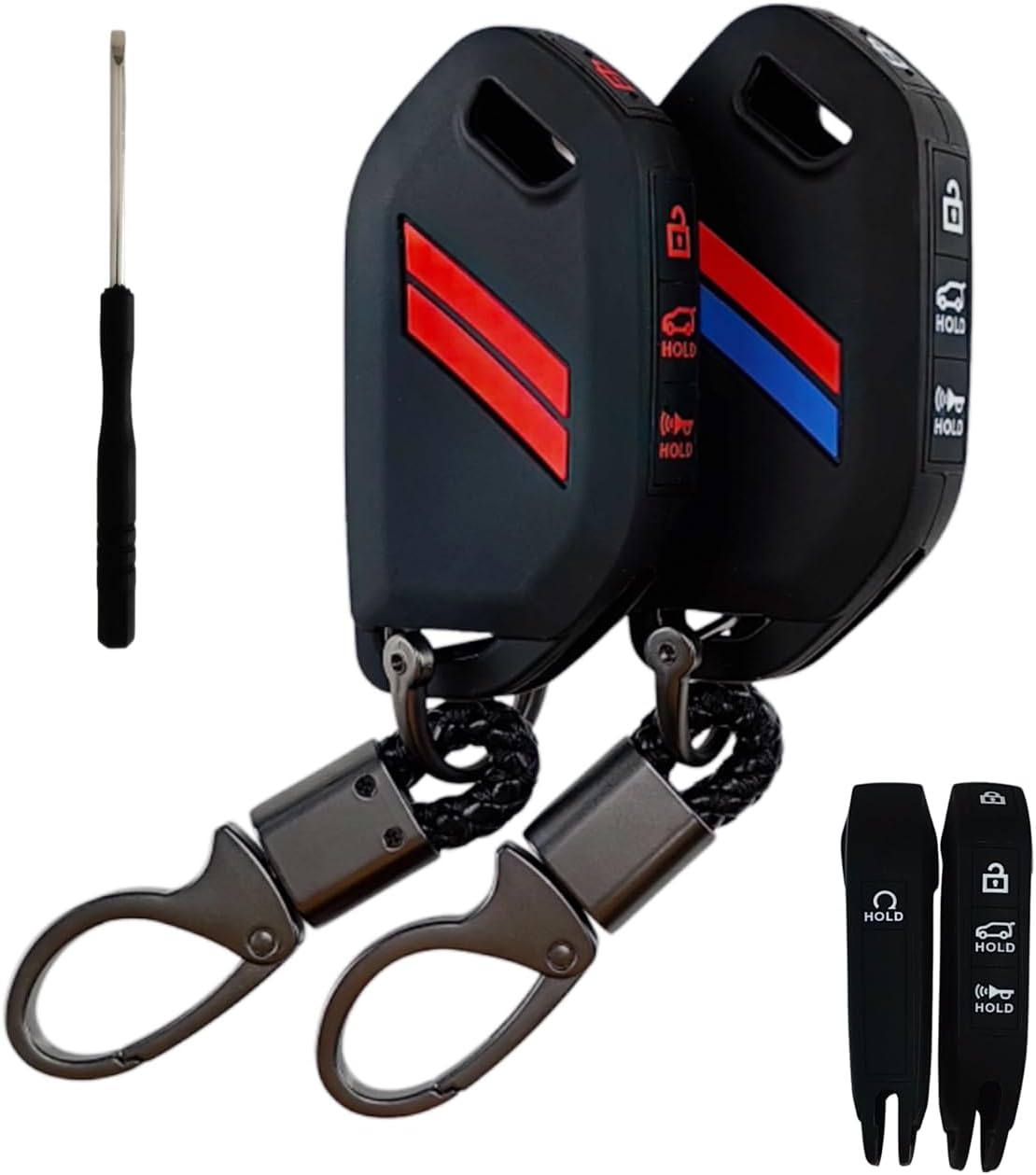 Amazon.com: REPROTECTING Silicone Rubber Key Fob Cover Compatible with ...