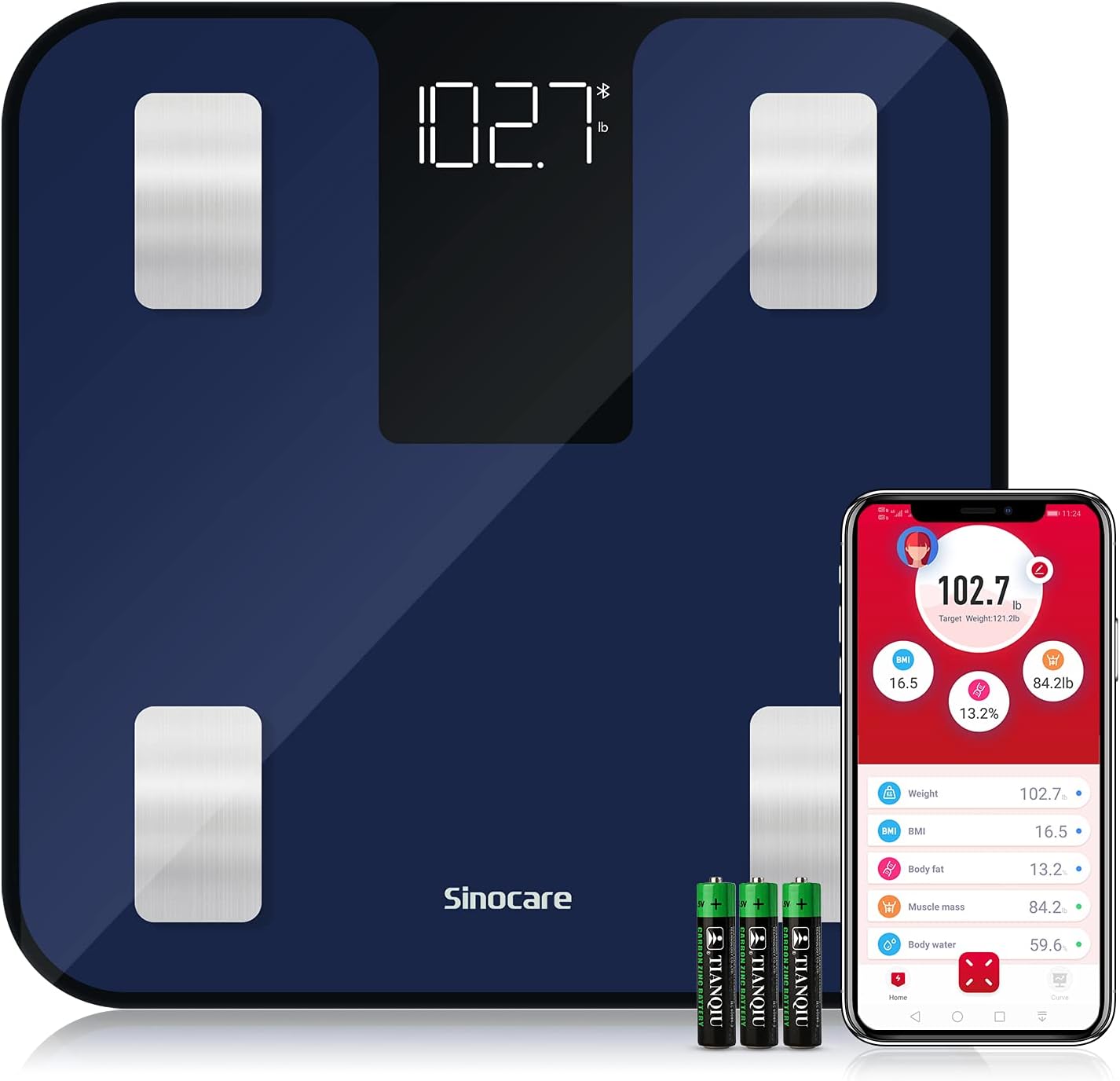 Sinocare Bluetooth Smart Digital Body Fat Scale User Manual