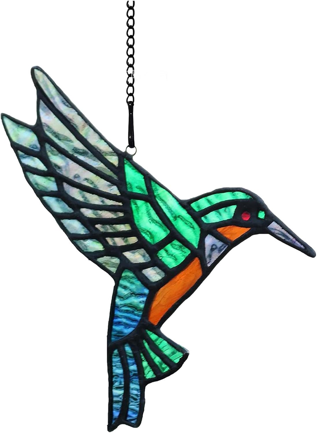 Amazon.com: Hummingbird, Hanging Stained Glass Hummingbird Window Decor ...
