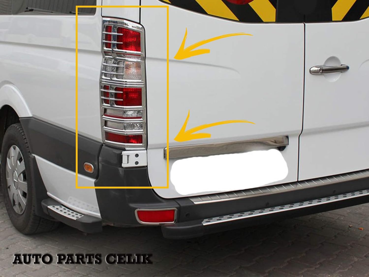 Compatible with MERCEDES SPRINTER W906 2006-2018 ABS CHROME Rear Bumper ...