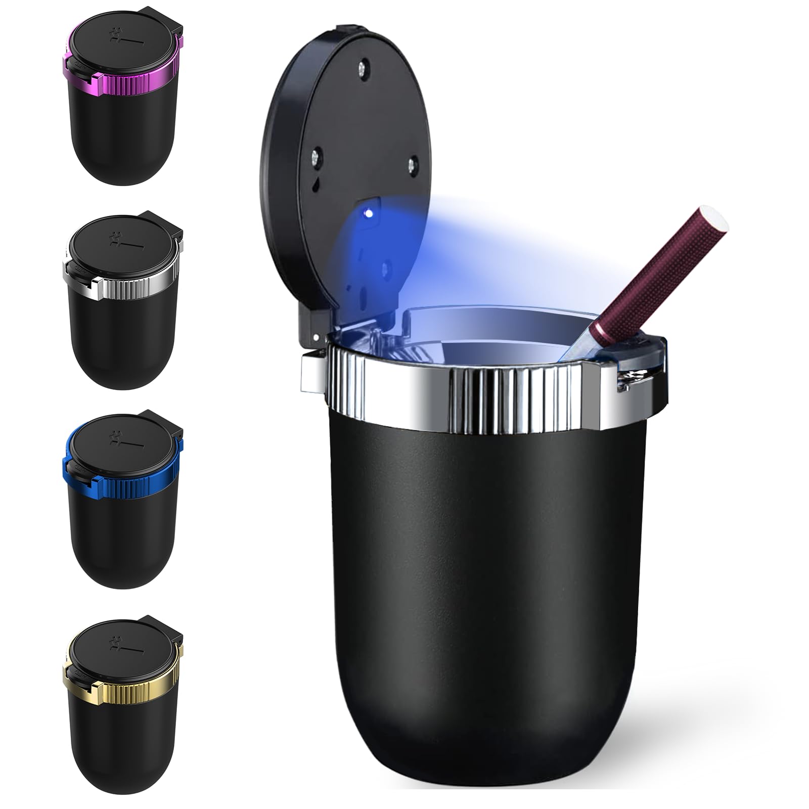 Amazon.com: Windshoon Car Ashtray with Lid, Portable Ashtray for Car ...