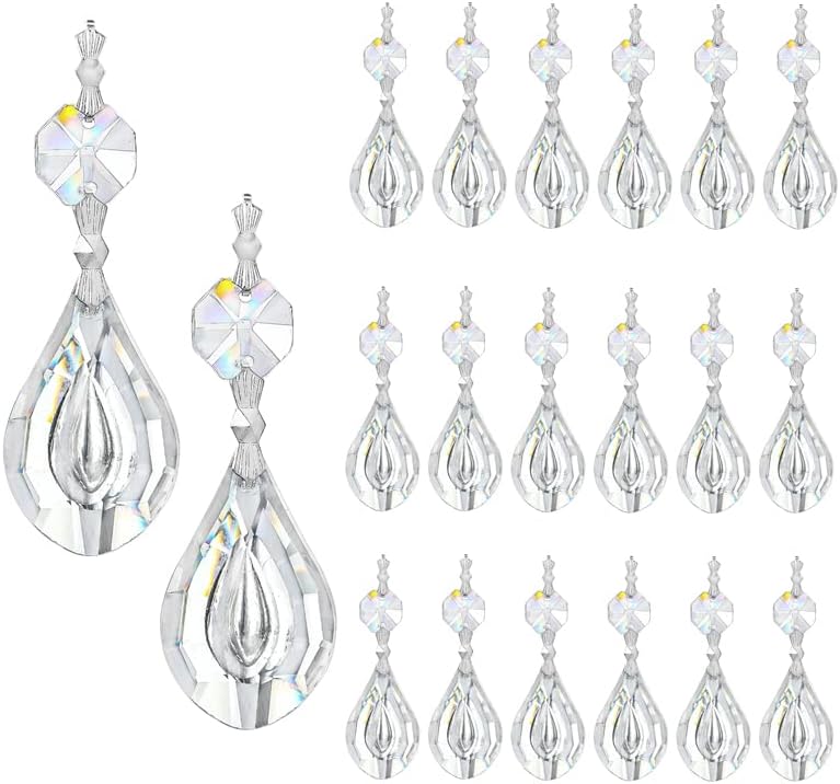 Amazon.com: Elesunory 44 Pack Chandelier Crystals Replacement, 20 mm ...