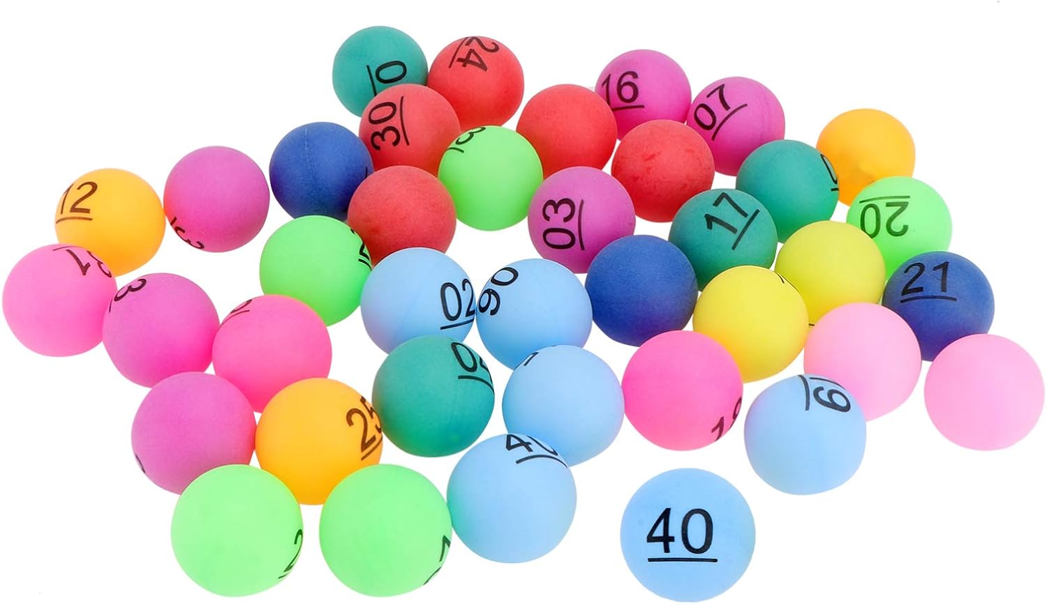 ABOOFAN Bingo Balls Christmas Bingo Numbered Ping Pong Balls Assorted ...