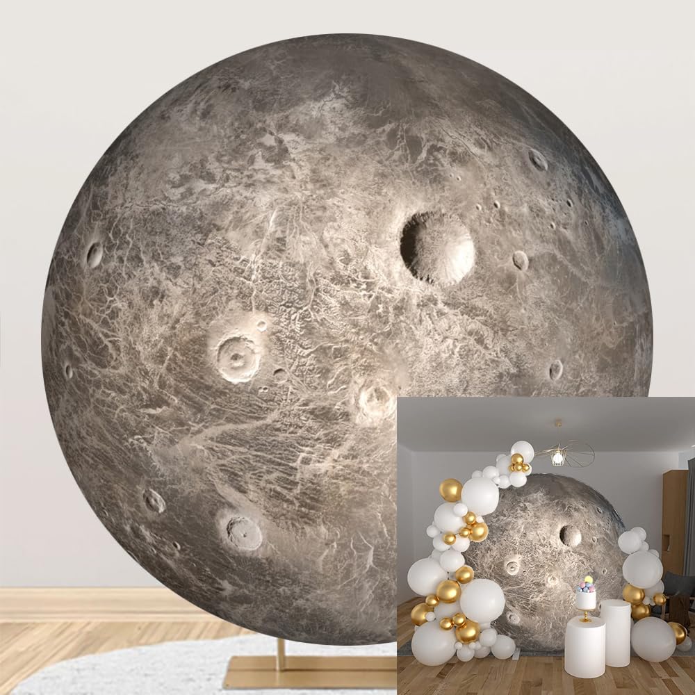 Amazon.com : DORCEV Diameter 6ft Universe Planet Moon Surface Round ...