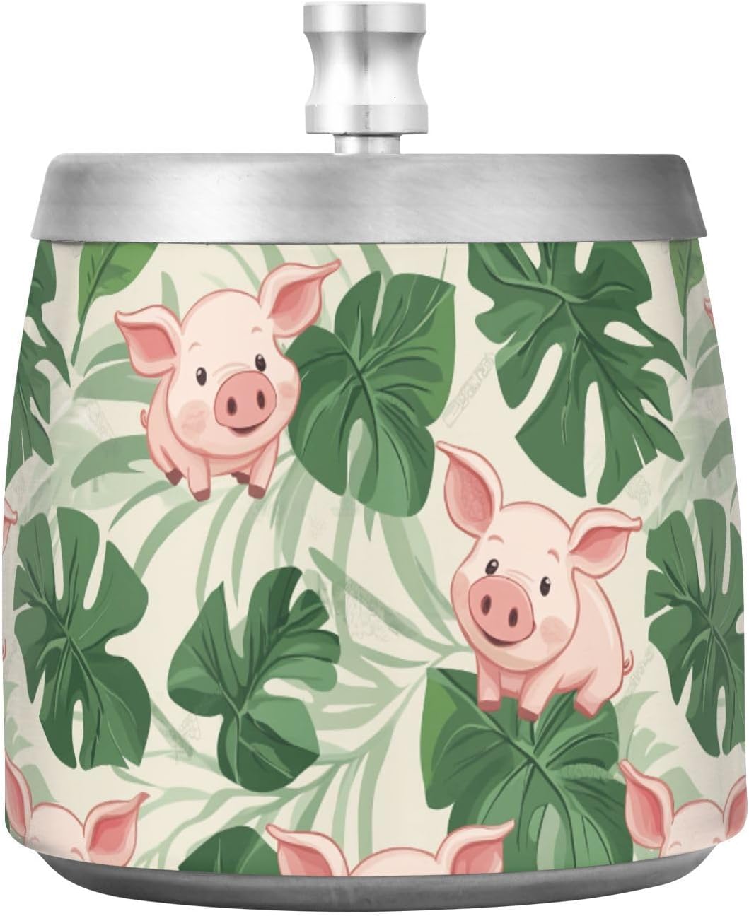 Amazon.com: Safari Leaves Green Pigs Stainless Steel Home Ashtray with ...