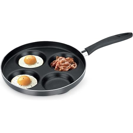 Spiegeleipfanne mit Deckel, 4 Tassen Antihaft-Pancake pfanne ...