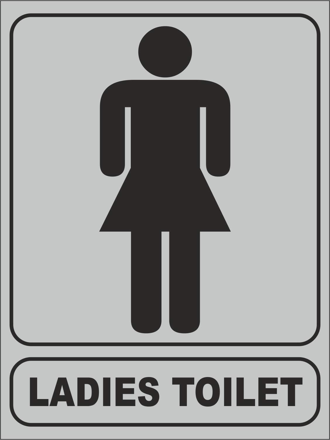 Infinite - Stainless Steel Ladies Toilet Signage Board | Self Adhesive ...
