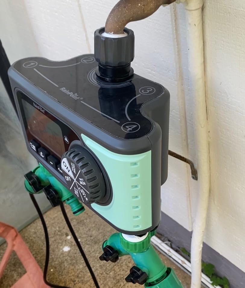 Amazon.com : RAINPOINT Sprinkler Timer 4 Zone Water Timer, 4 Outlets ...