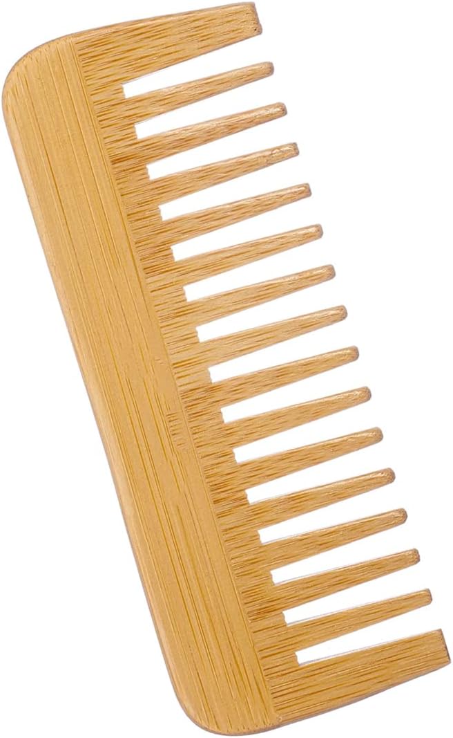 Amazon.com : Wide-Tooth Comb bamboo,Large Hair Detangling Comb Wide ...