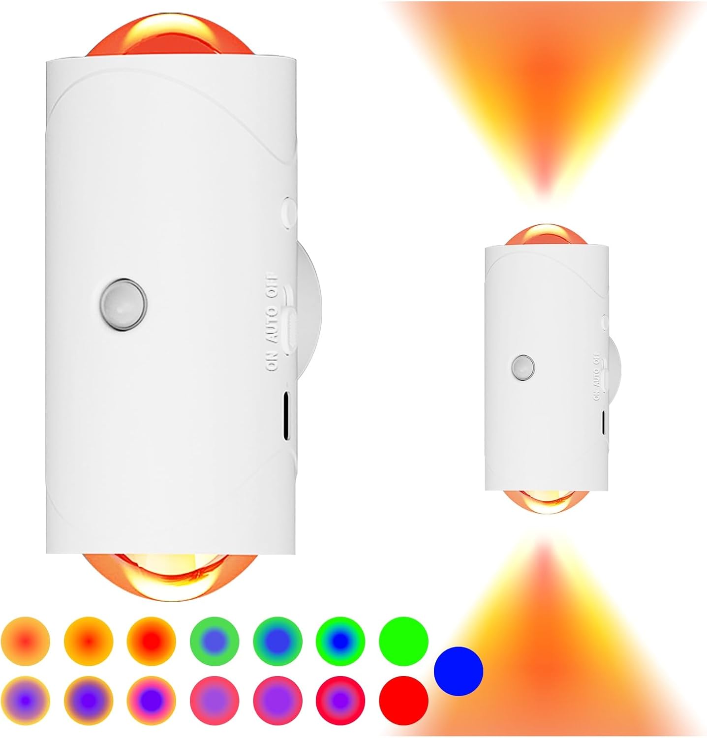 LENGLASS LED Motion Sensor Night Light, White Rechargeable Battery ...