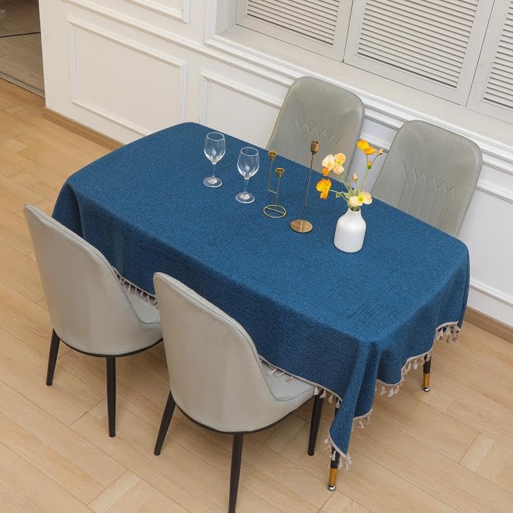 Buy HOMETHREADS 6ft Table Cloth for 4 Seater Large Center Dining Table ...