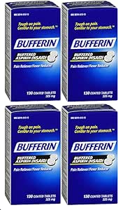 Amazon.com: Bufferin Buffered Aspirin (NSAID) Coated Tablets Pain ...