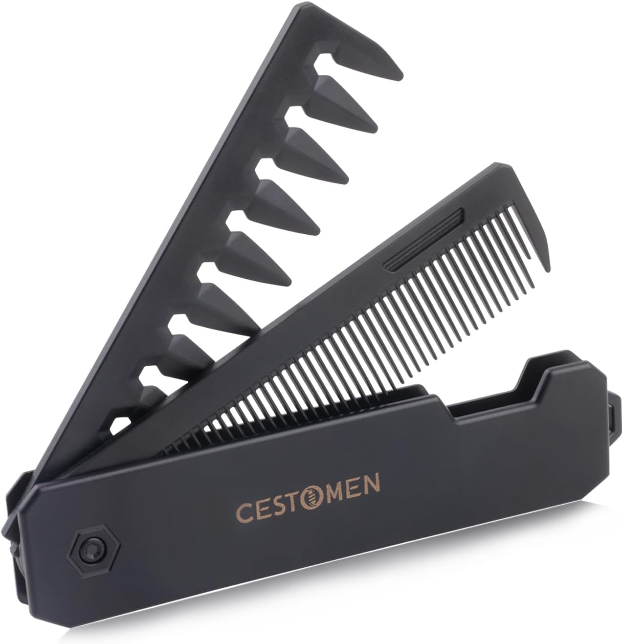 Amazon.com : Kent 20T Black Graphite Handmade Folding Pocket Comb for ...