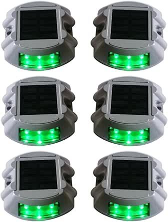 Wokyo Solar Power Road Reflector, Reflective Driveway Marker Waterproof ...