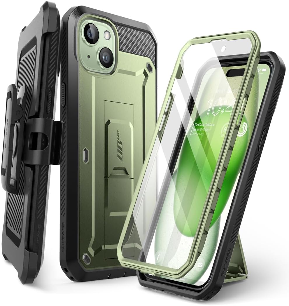 Amazon.com: SUPCASE for iPhone 15 Case with Stand & Belt-Clip(Unicorn ...