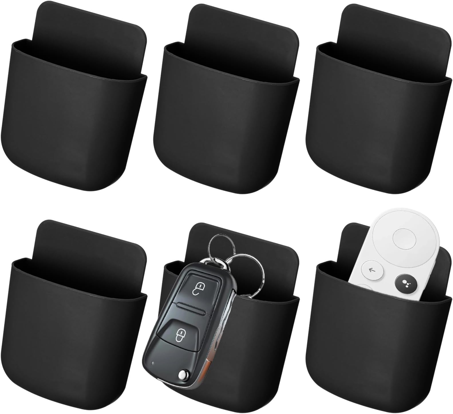 Amazon.com: Taasmoog 6 Piece Remote Control Holder Wall Mount Media ...