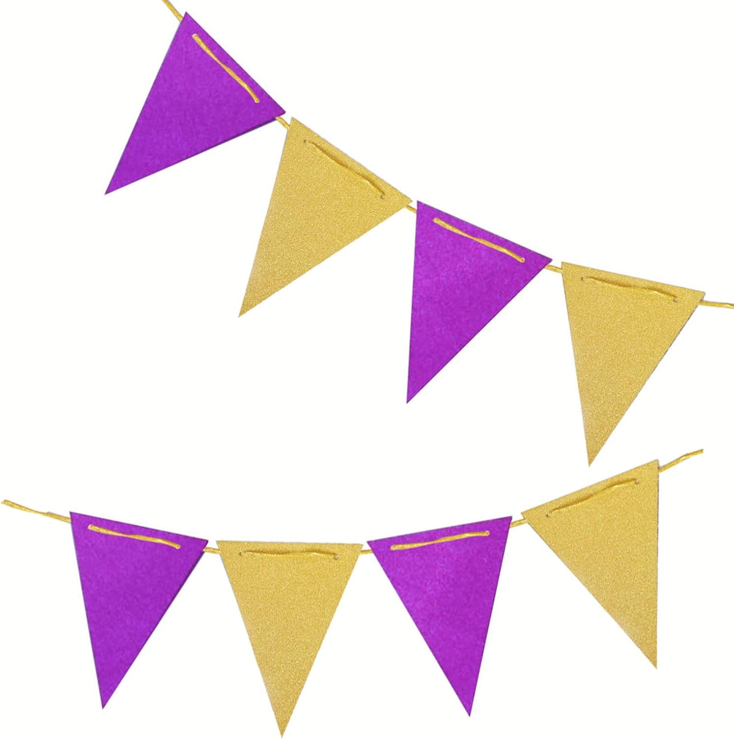 Amazon.com: Purple And Gold Pennant Banner,Purple And Gold Vintage ...