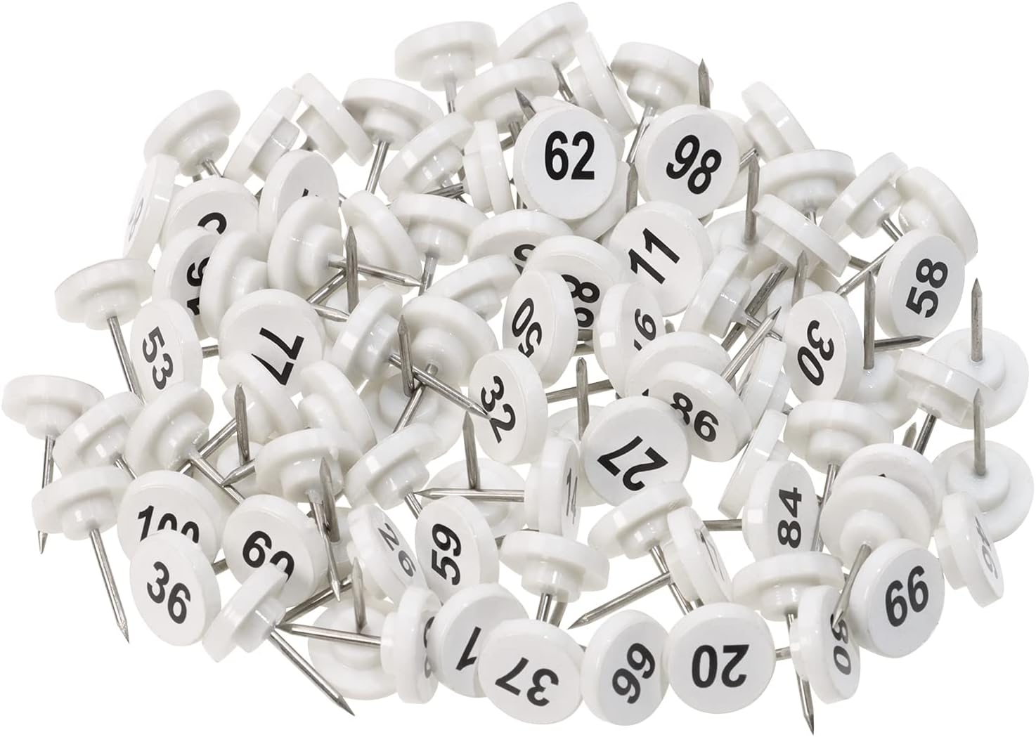 Amazon.com: SAVITA 100pcs Number Push Pins, Black Pins Plastic Flat ...